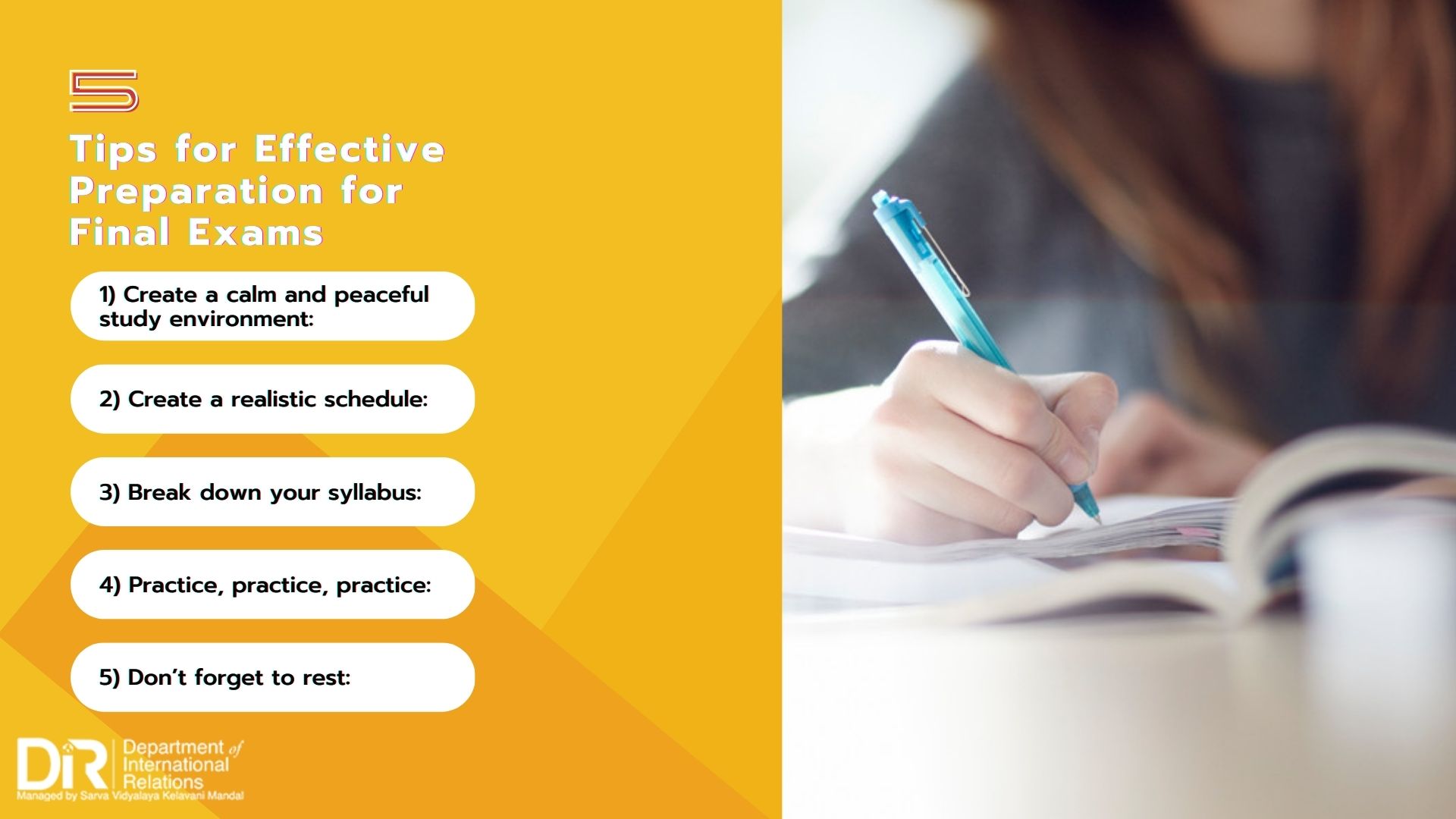 5 Tips for Effective Preparation for Final Exams | DIR