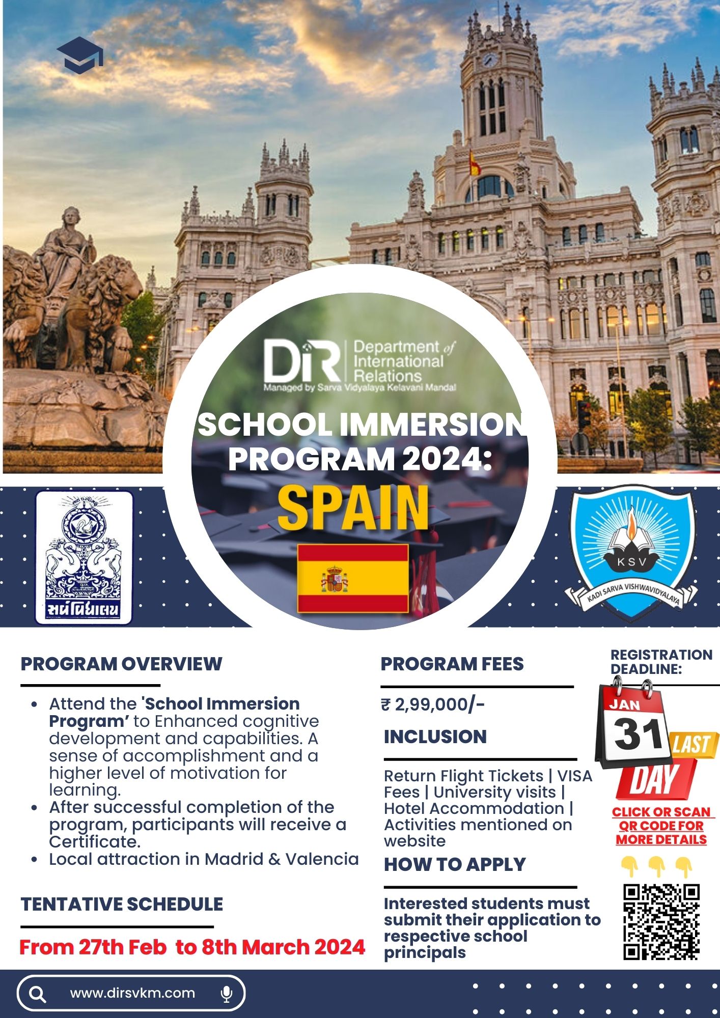 Spain School Immersion Program 2024 | DIR